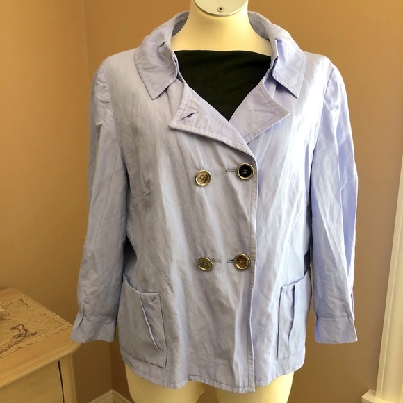 Per Se | Jackets & Coats | Per Se Double Breasted Periwinkle Jacket ...